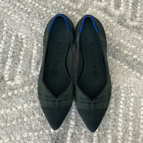 Rothy's | Shoes | Rothys Points In Racer Green Check | Poshmark